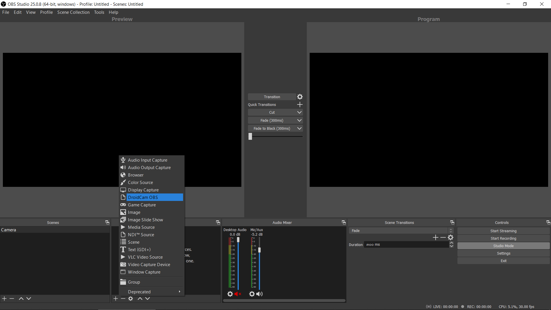 วิธีใช้งาน Android เป็นกล้อง Webcam ด้วย DroidCam OBS Plugin – SIDEPROJECT