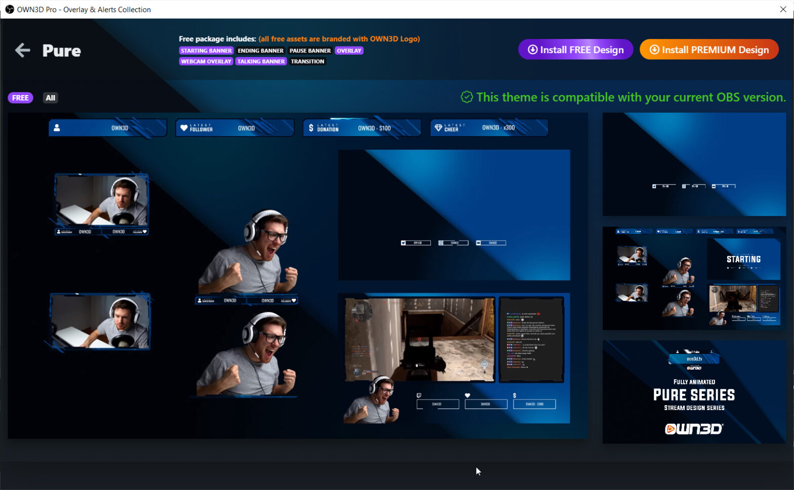 OWN3D Pro Alert, Overlays & Widgets for OBS STUDIO – SIDEPROJECT