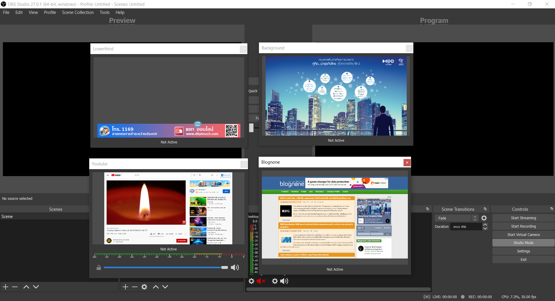 ทดลองใช้งาน Source Dock Plugin for OBS Studio – SIDEPROJECT