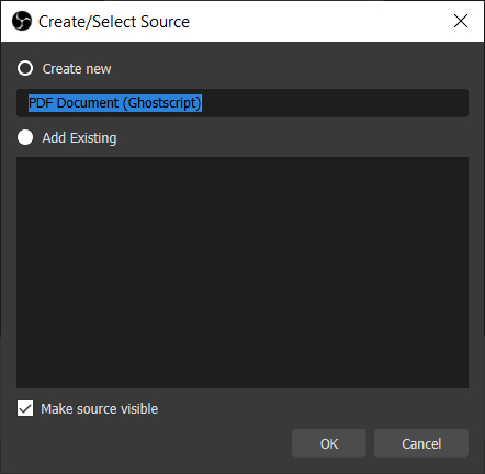 แสดงไฟล์ PDF ใน OBS Studio ด้วย Ghostscript – SIDEPROJECT